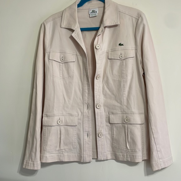 Lacoste | Jackets & Coats | Lacoste Cream Chore Jacket | Poshmark